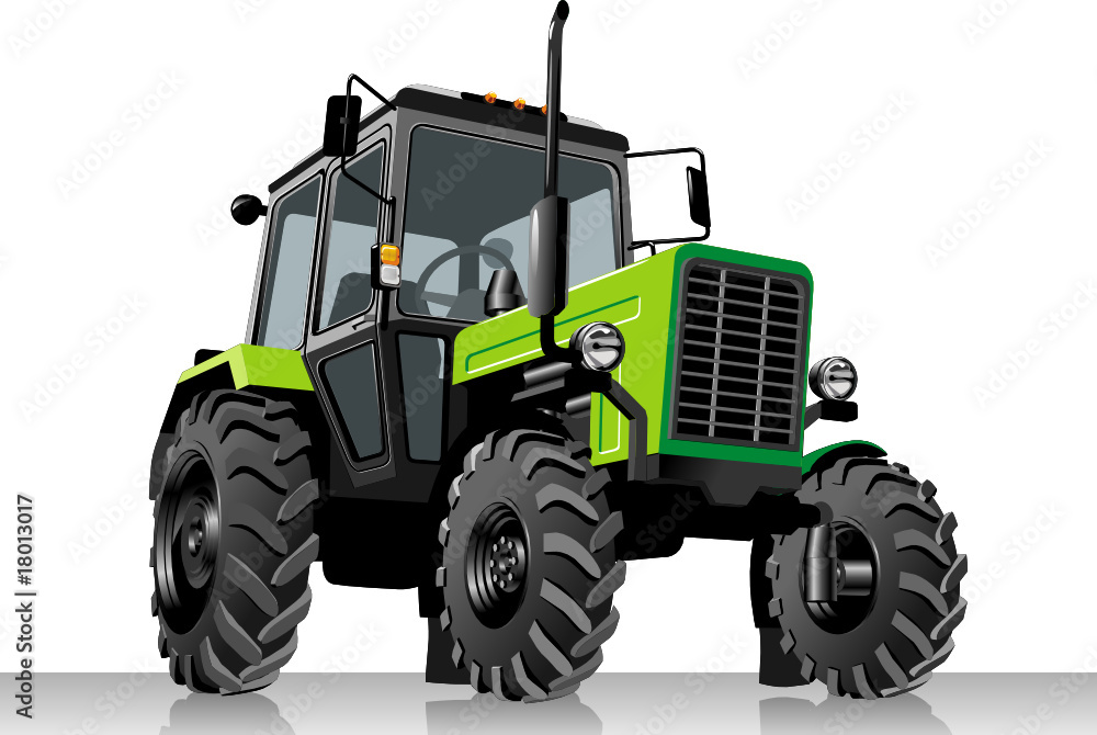 Vector tractor Stock Vector | Adobe Stock