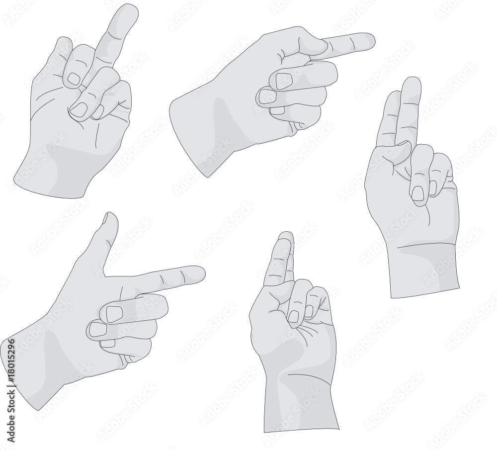 Fingerzeichen Stock-Vektorgrafik | Adobe Stock