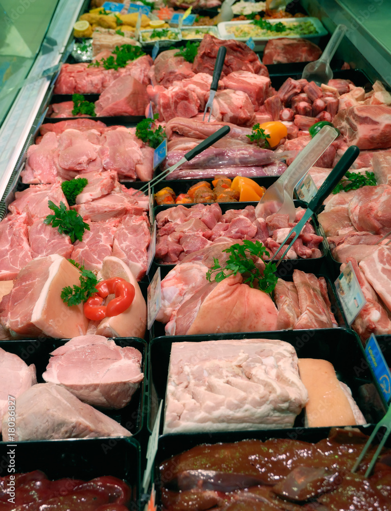 Fleischtheke Stock-Foto | Adobe Stock