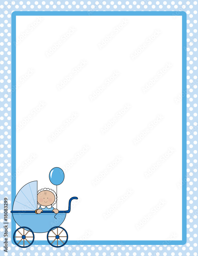 Baby Border Boy Stock Vector | Adobe Stock