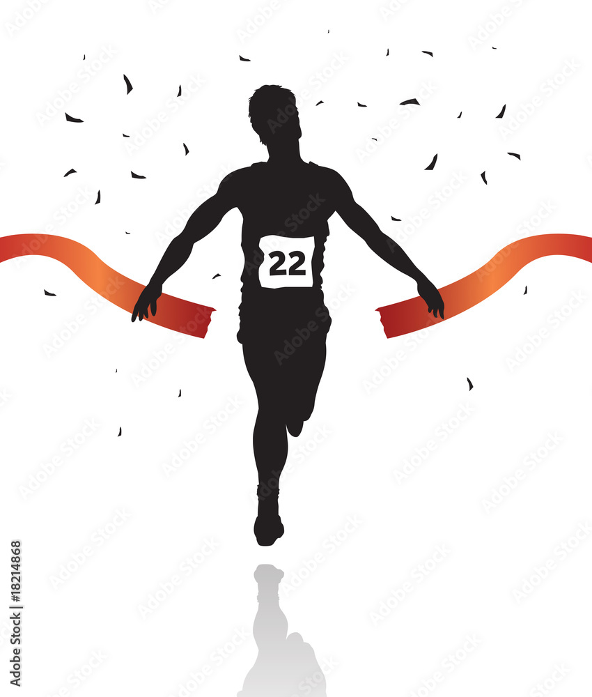 Marathon Winner Silhouette