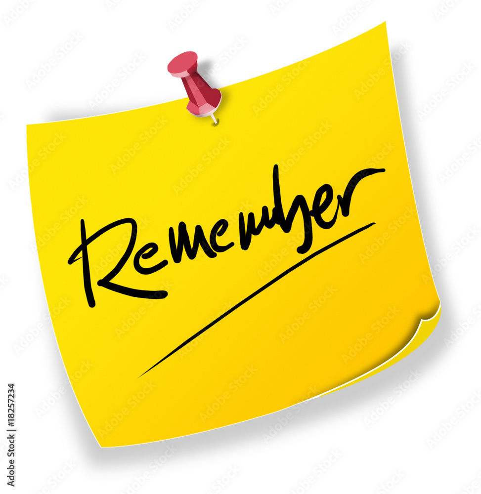 nota acordarse de ilustración de Stock | Adobe Stock