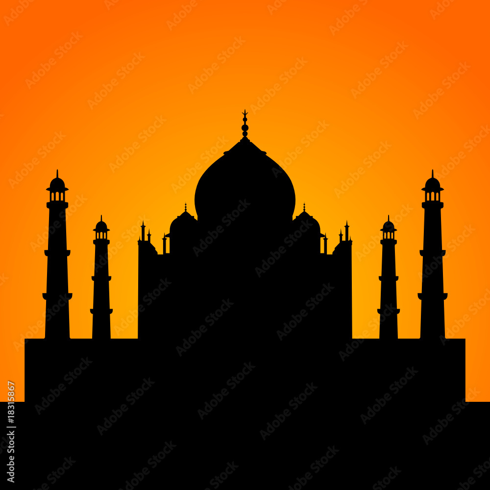 taj mahal orange I Stock Vector | Adobe Stock