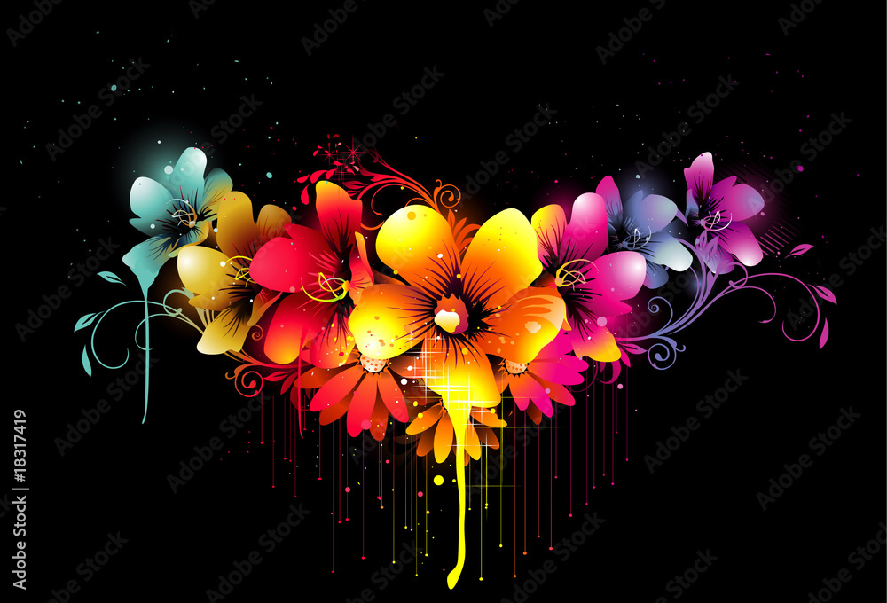 Flower vector Stock Vector | Adobe Stock