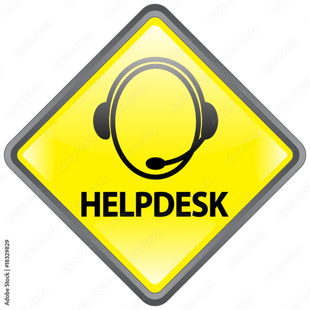 " Helpdesk " Sign (diamond - roadsign style - vector) Stock Vector ...