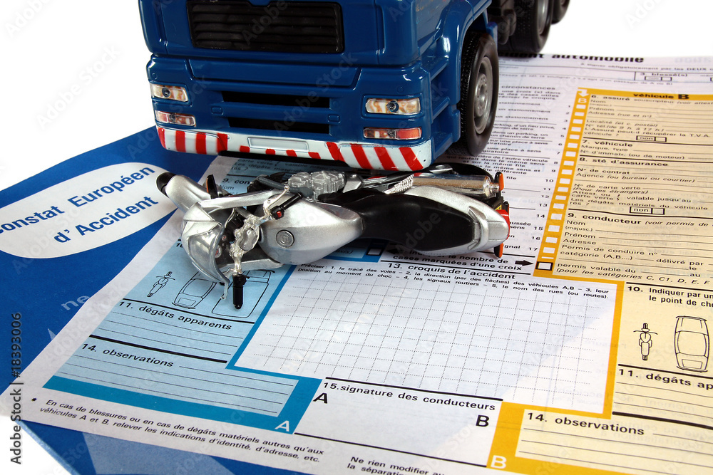 Poster Constat amiable - Accident Moto vs Camion – Wall Art | UkPosters