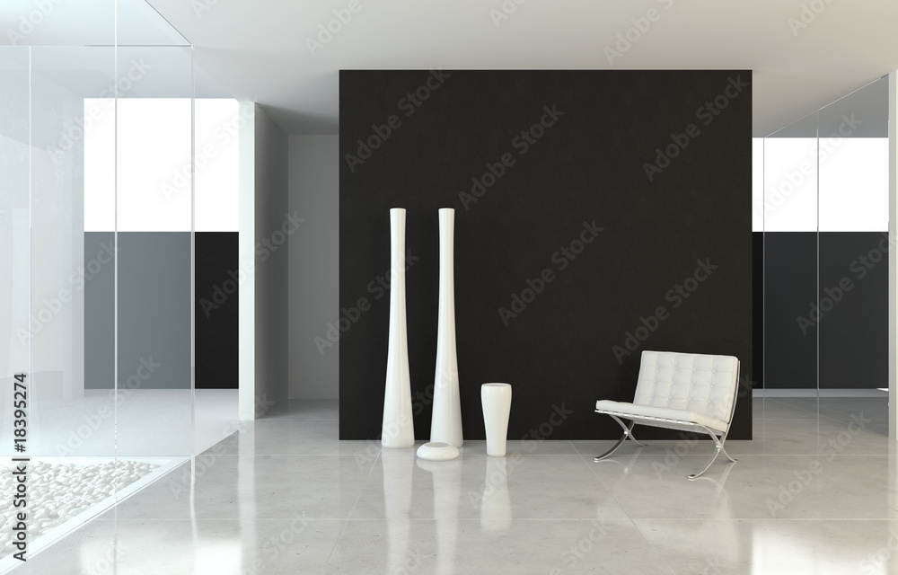 interior design modern B&W Stock Illustration | Adobe Stock