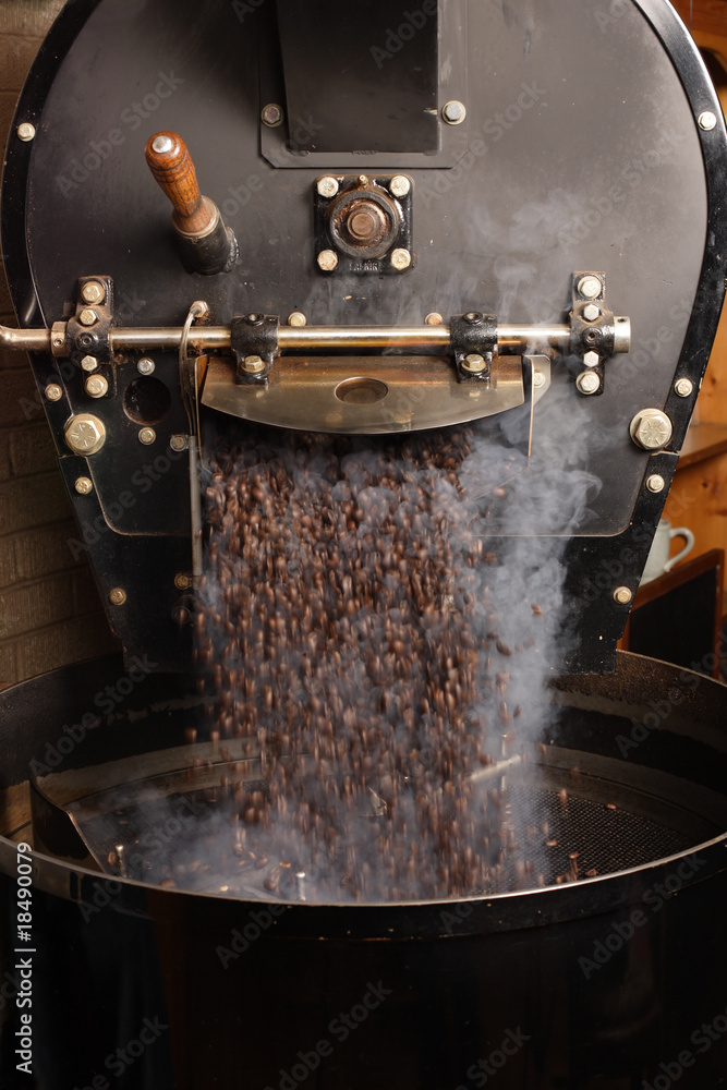 Roasting coffee beans Stock Photo | Adobe Stock
