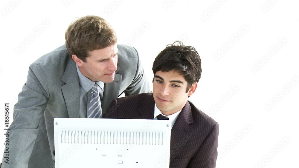 Business co-workers helping each other Stock Video | Adobe Stock