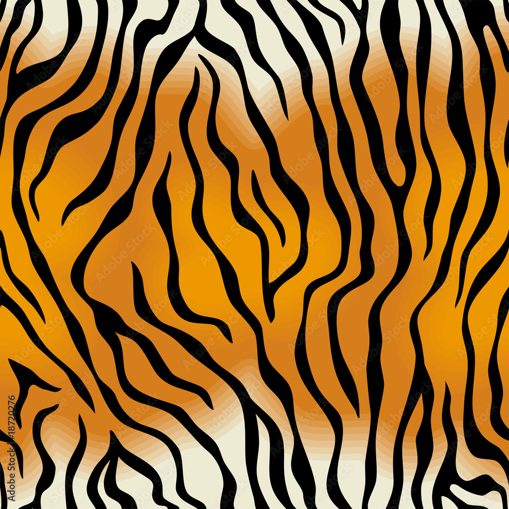 Seamless texture of tiger skin Stock Vector | Adobe Stock