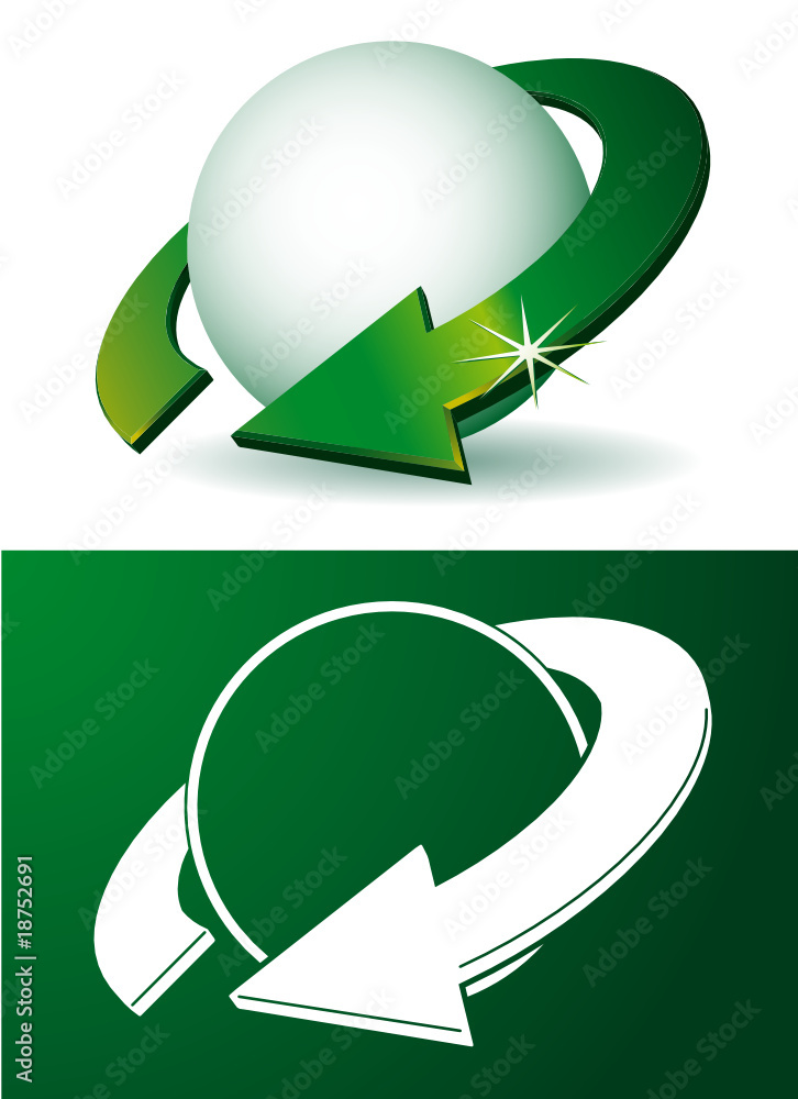 logo fleche rond Stock Vector | Adobe Stock