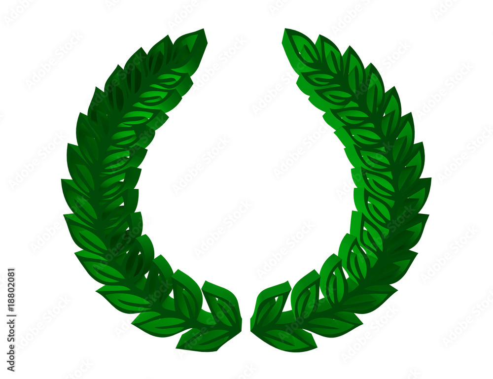 Lorbeerkranz - 3D Render Stock-Illustration | Adobe Stock