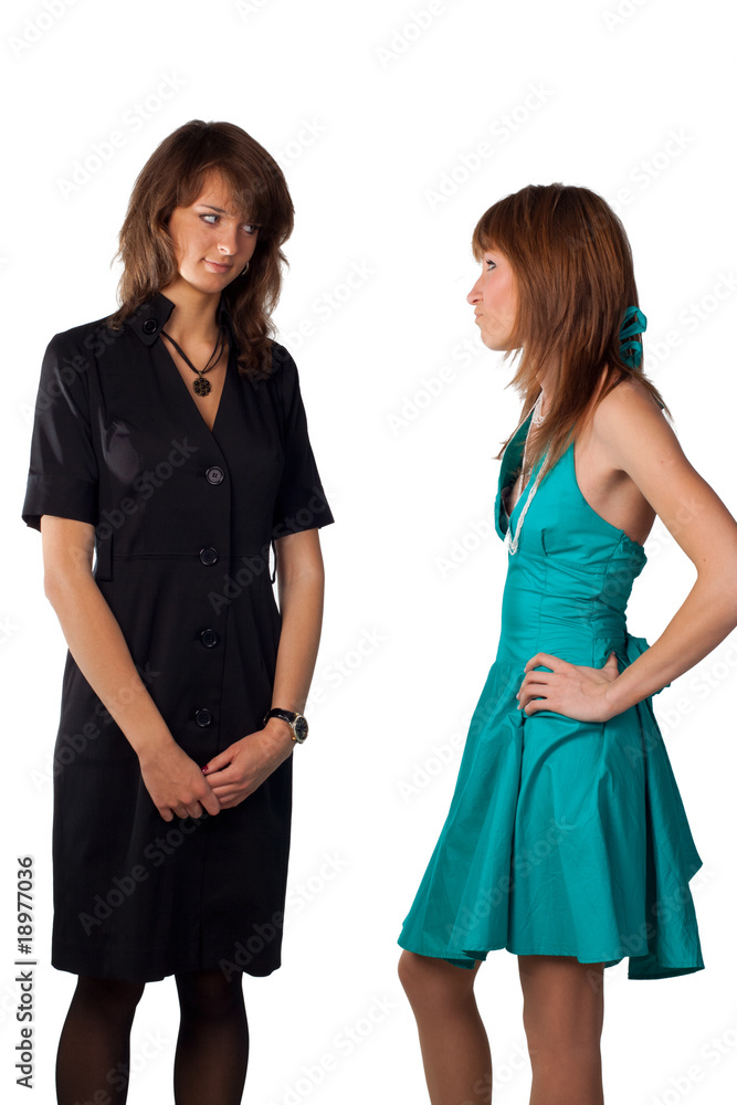 Poster Two happy teen girl opposite – Wall Art | UkPosters