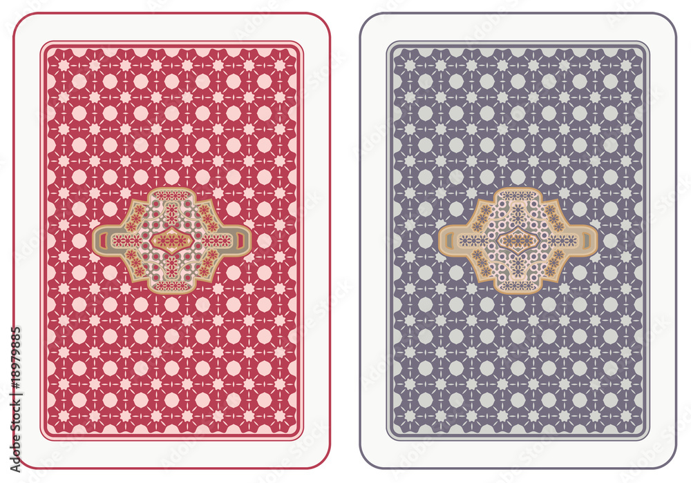 Playing cards back Stock Vector | Adobe Stock