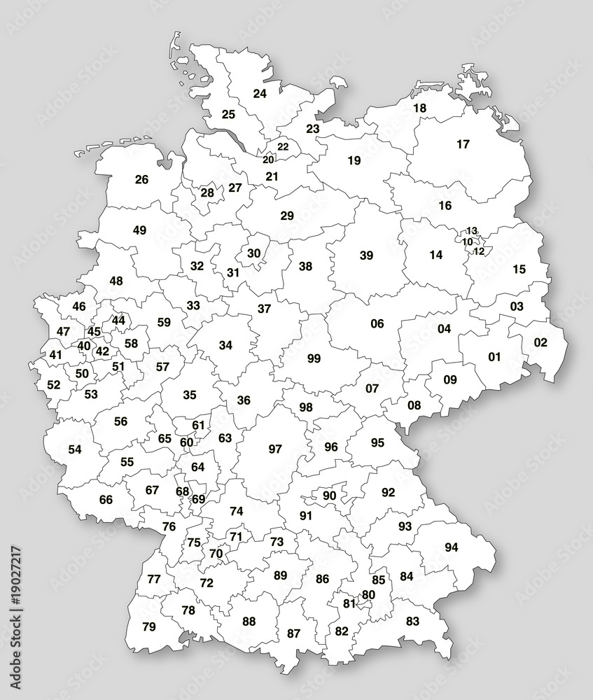 Vecteur Stock Kreise und kreisfreie Staedte in Deutschland | Adobe Stock