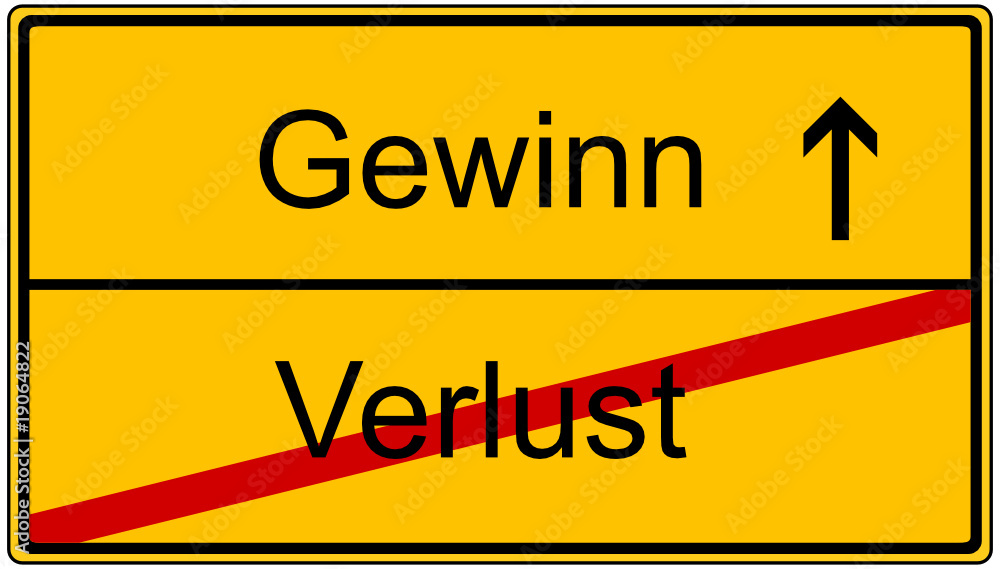 gewinn sign Stock Vector | Adobe Stock