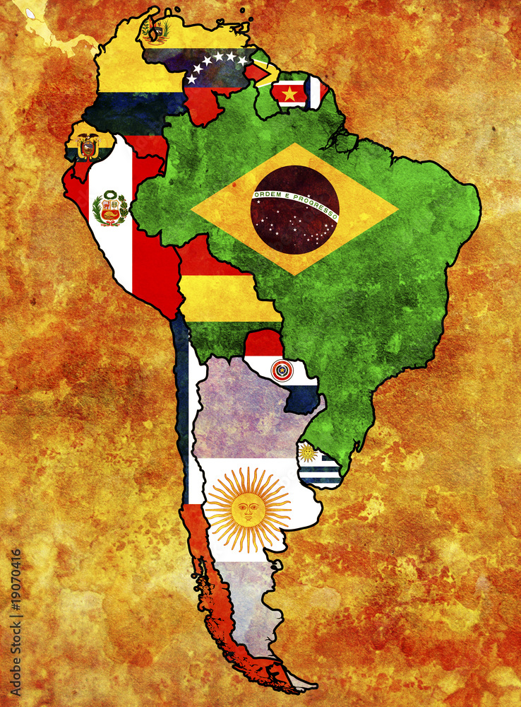 political map of south america Stock Illustration | Adobe Stock