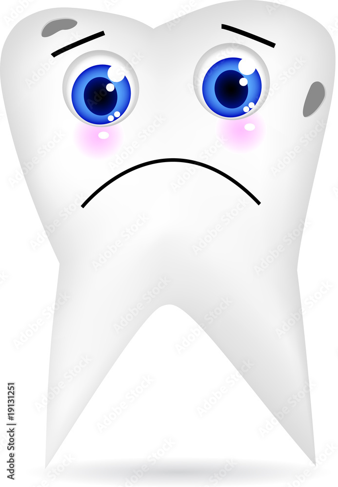 Sad tooth Stock Vector | Adobe Stock