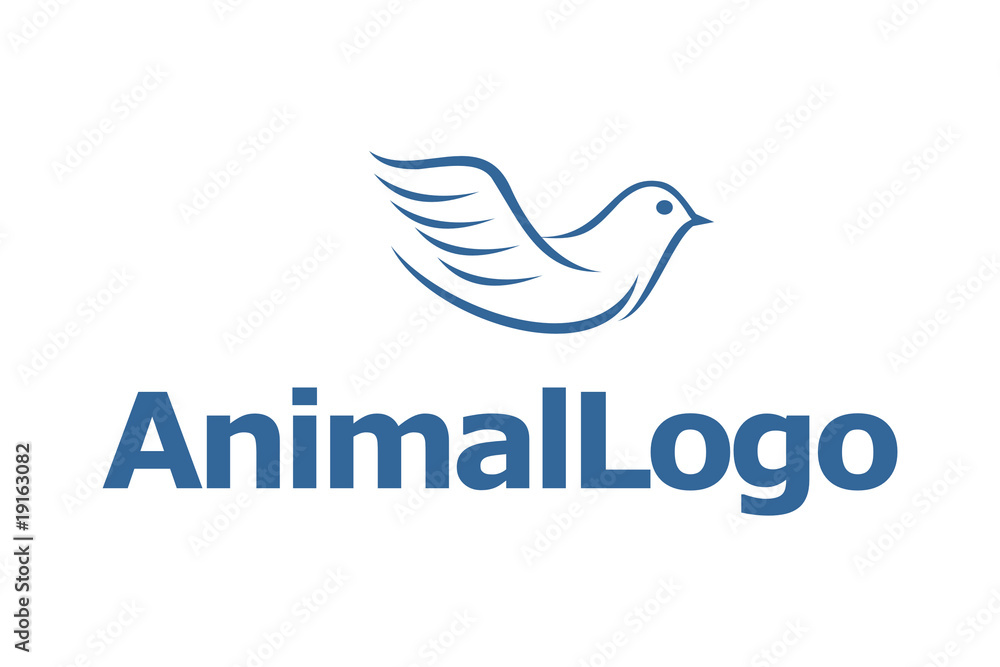 blue pigeon dove logo Stock Vector | Adobe Stock