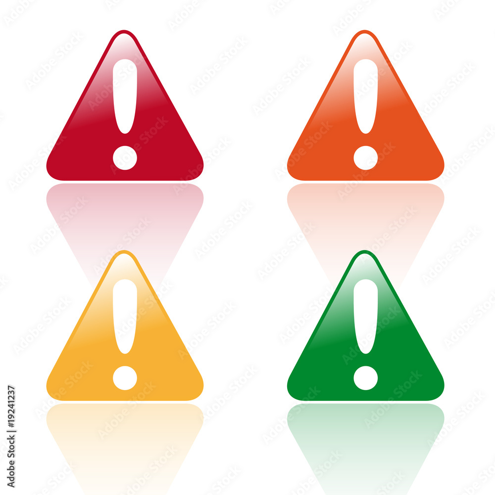 Picto attention - Icon warning Stock Vector | Adobe Stock