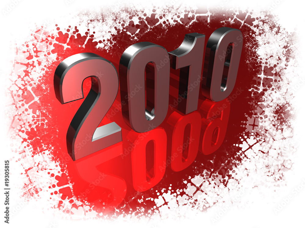 2010 with reflection and white snowflakes | Uwalls.co.uk