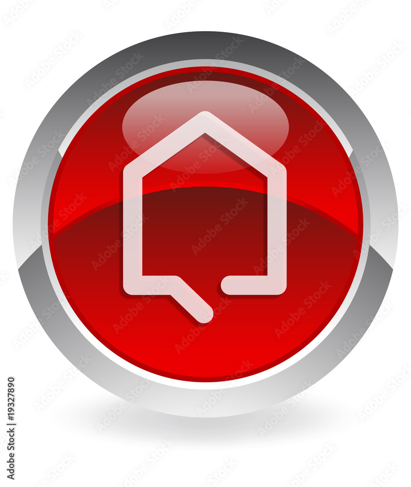red home-button Stock-Vektorgrafik | Adobe Stock