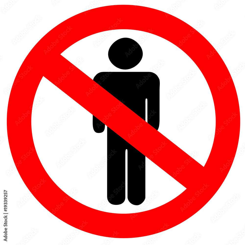No man sign Stock Illustration | Adobe Stock