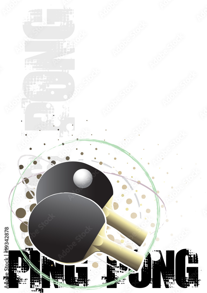 ping pong circle poster background Stock Vector | Adobe Stock