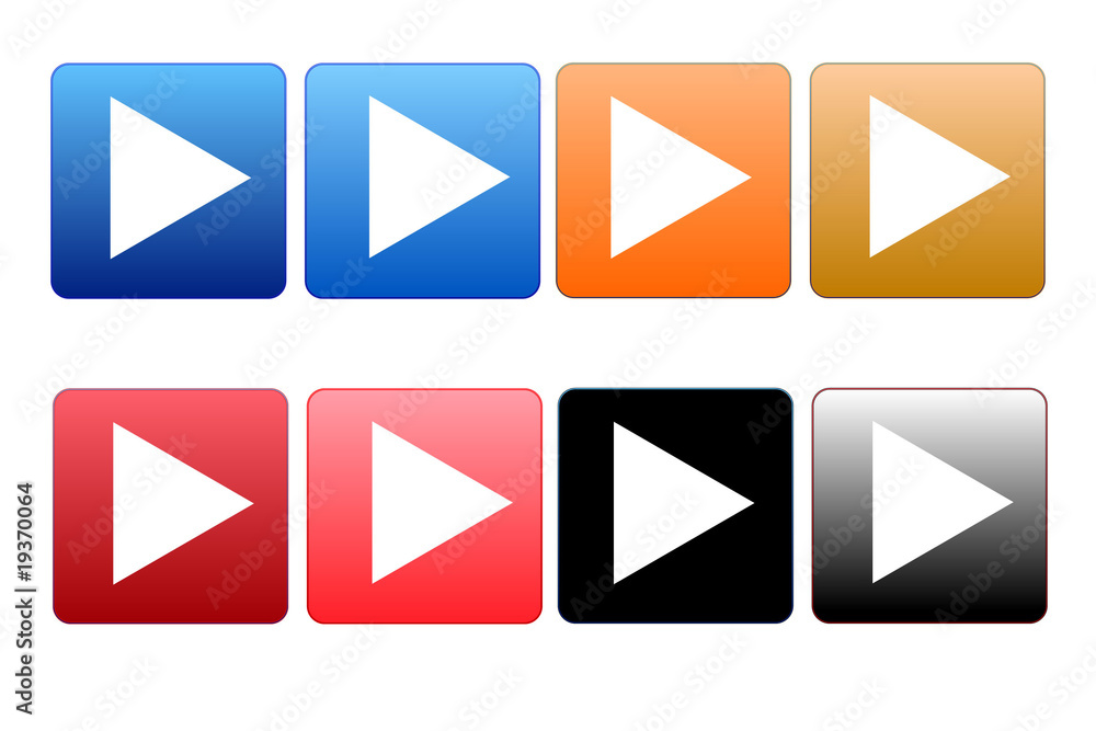 Play Button Kollektion Stock Vector | Adobe Stock