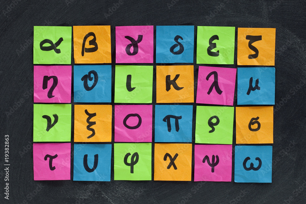 Greek alphabet Stock Photo | Adobe Stock