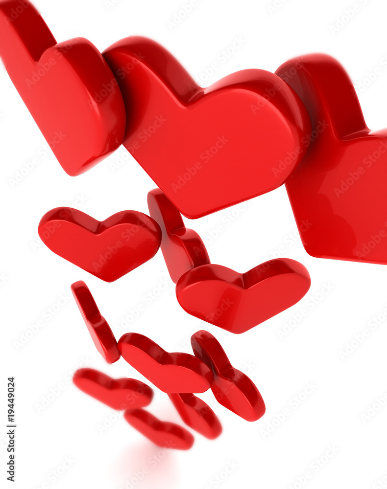 Heart explosion Stock Illustration | Adobe Stock