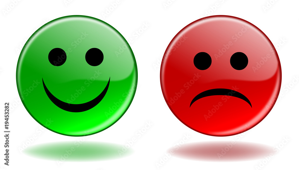 Boutons Web "SMILEY" (Oui Non Positif Négatif Vote Avis Client ...