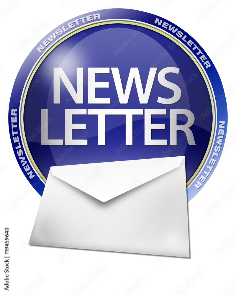 button icon logo newsletter Stock Photo | Adobe Stock