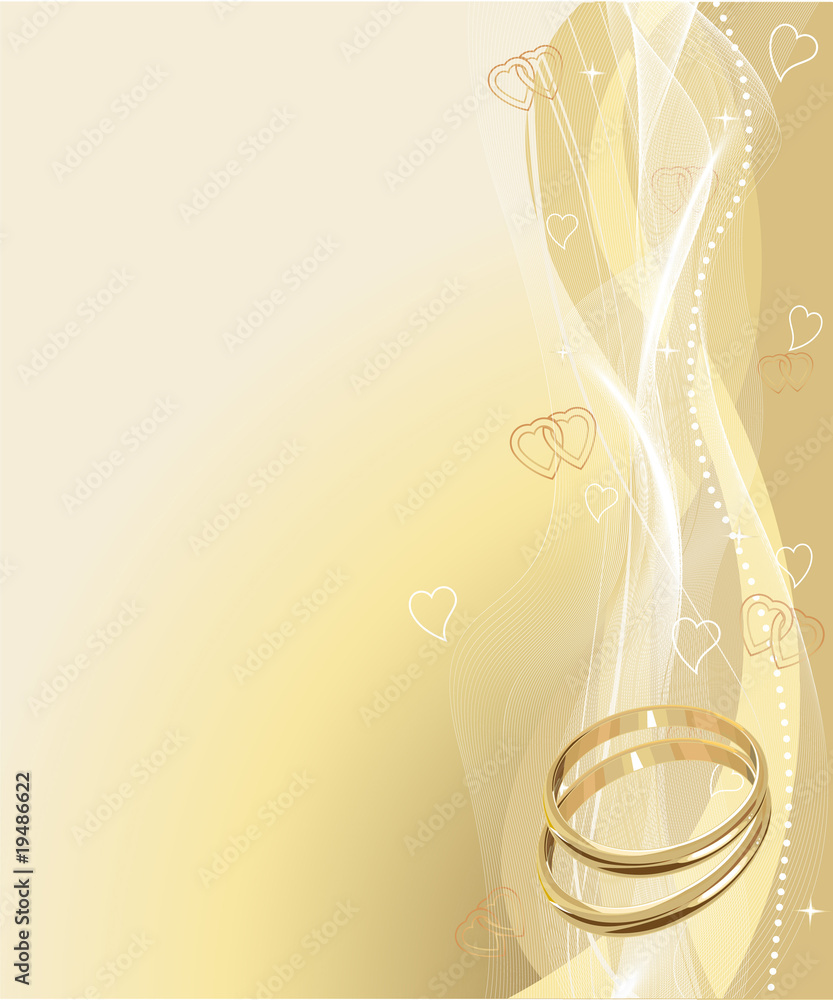 Beautiful Wedding rings Background Stock Vector | Adobe Stock