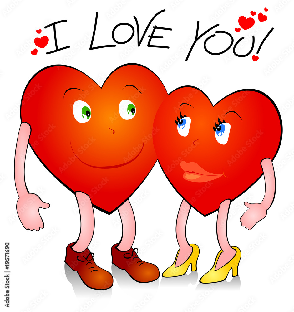 Cuori innamorati vector de Stock | Adobe Stock