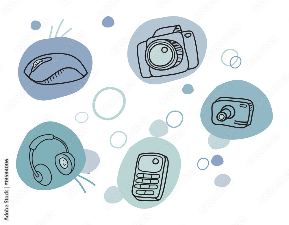 cartoon technic icons Stock Vector | Adobe Stock