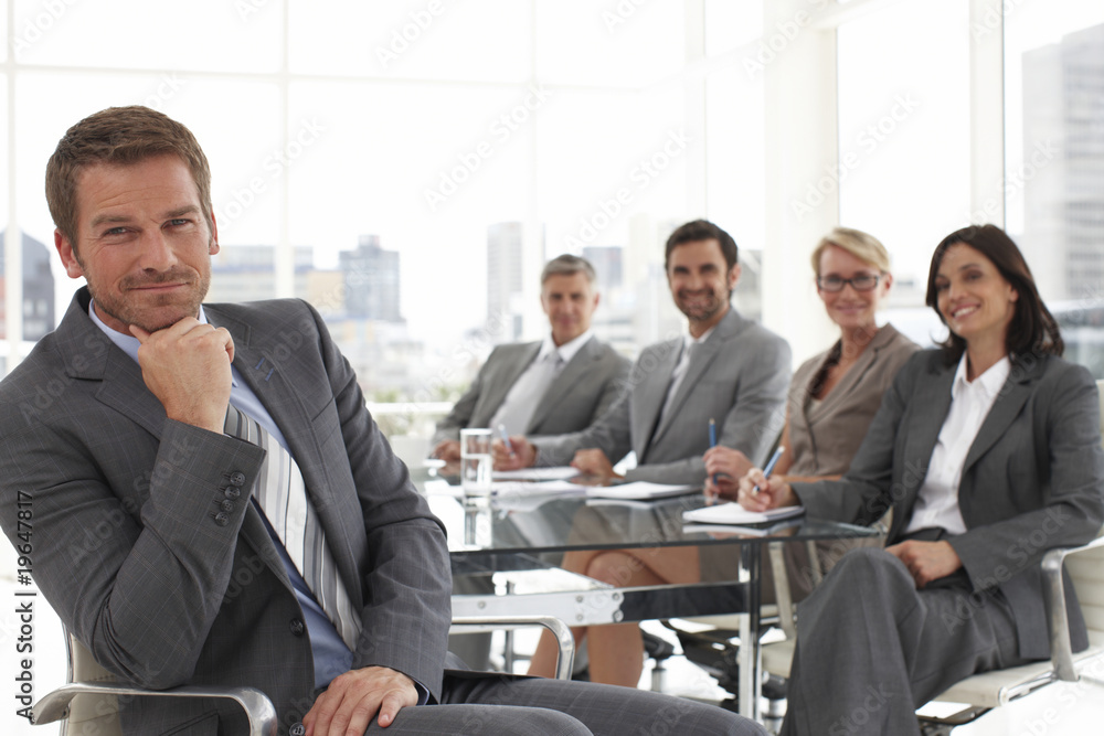 Young man with his partners Stock Photo | Adobe Stock