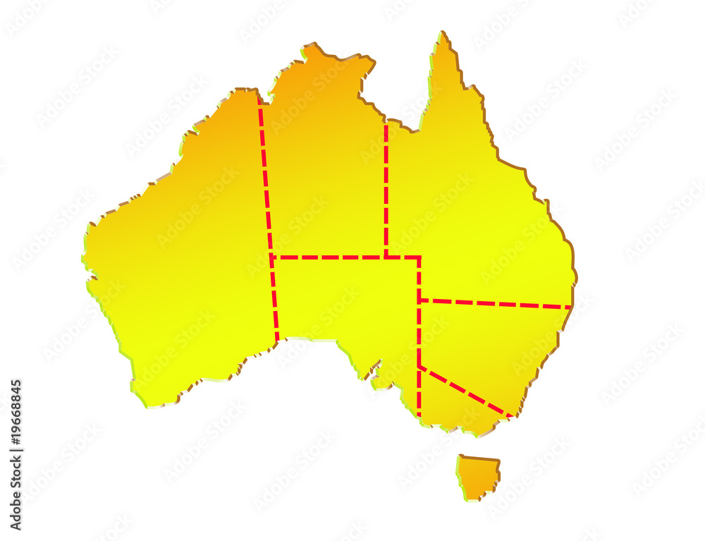 map of australia showing eight states and boundaries Stock Illustration ...