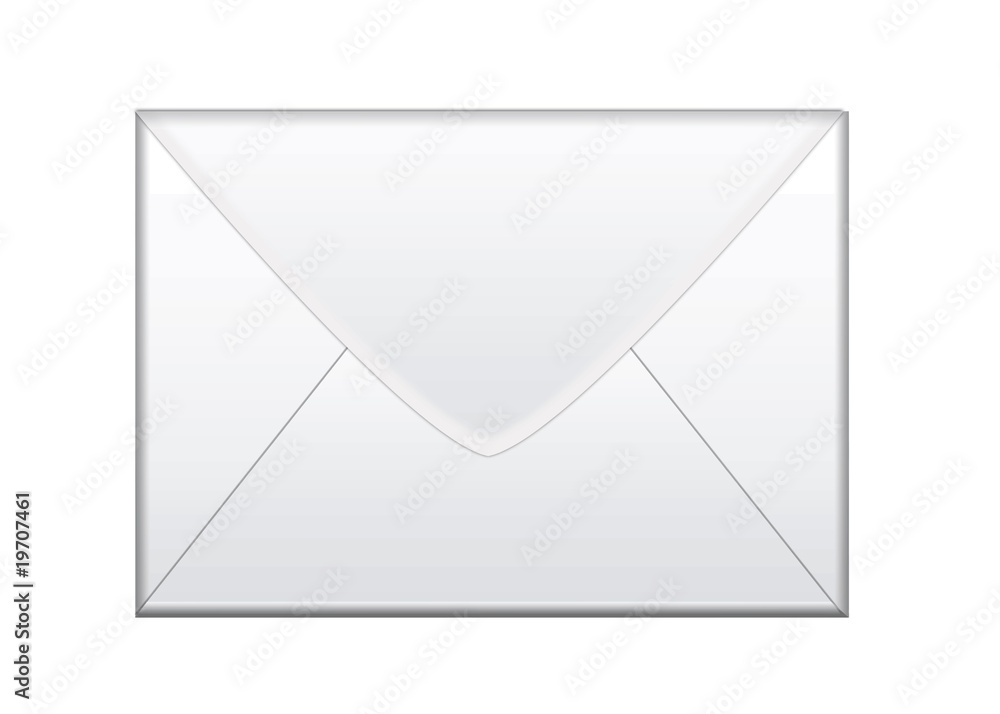 Briefumschlag weiß Stock-Vektorgrafik | Adobe Stock