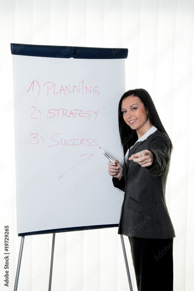 Coach flip chart in English. Training and education Stock Photo | Adobe ...