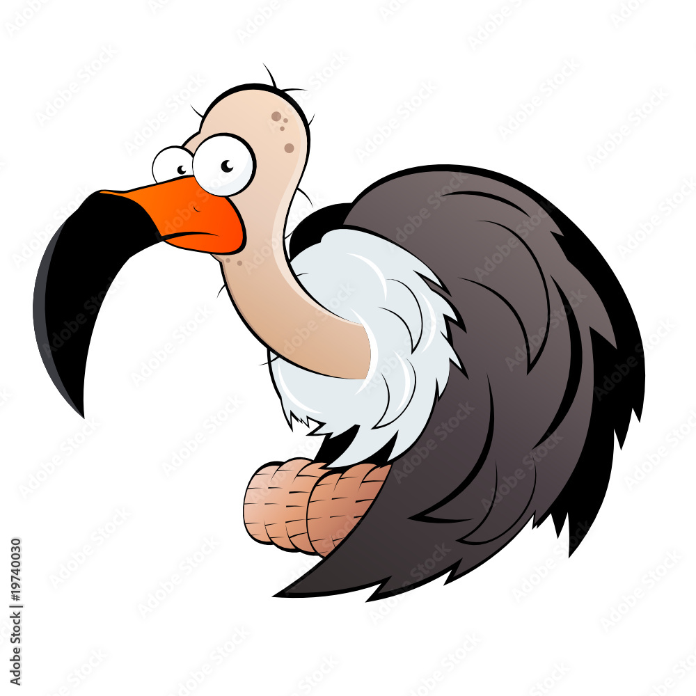 geier adler gänsegeier cartoon lustig Stock Vector | Adobe Stock