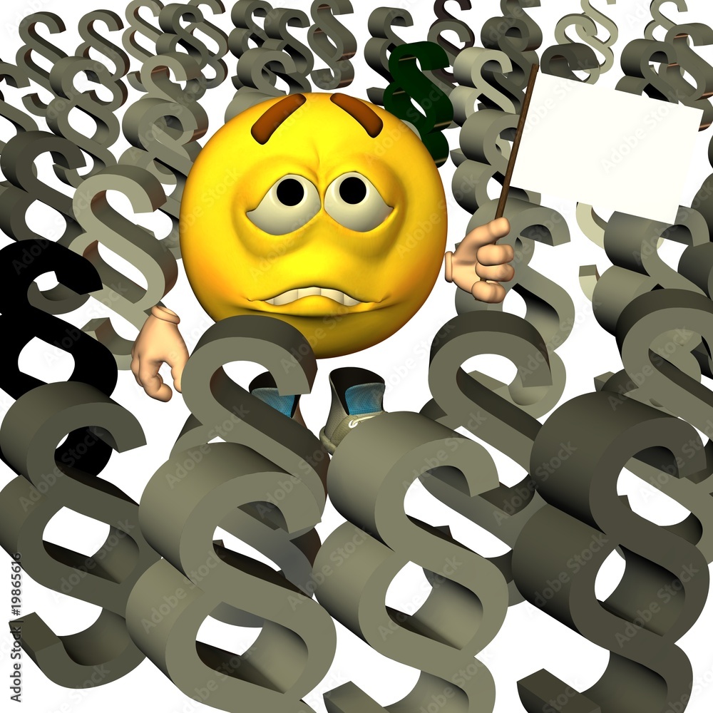 Smilie im Paragraphendschungel Stock Illustration | Adobe Stock