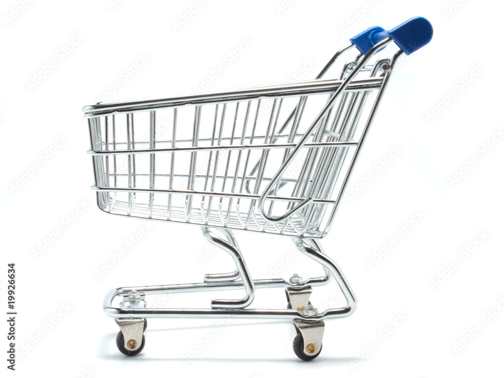 Empty shopping cart side view Stock Photo | Adobe Stock