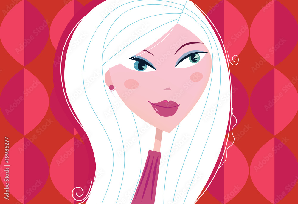 Woman with beautiful skin. Vector cartoon illustration. Stock Vector ...