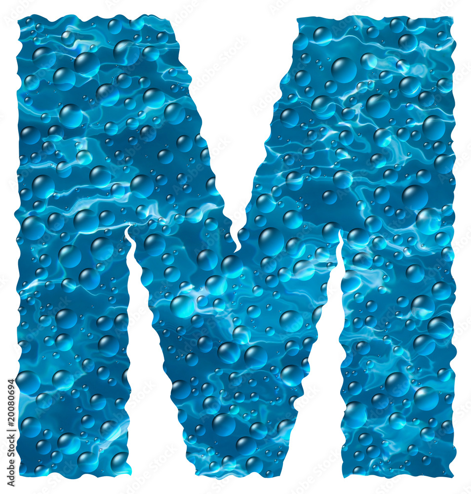 M Letter In Water