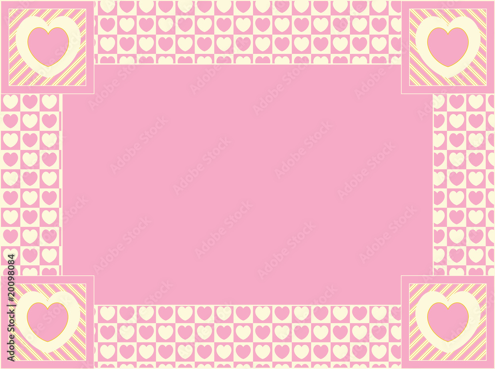 Vector Heart Border with Copy Space Stock Vector | Adobe Stock