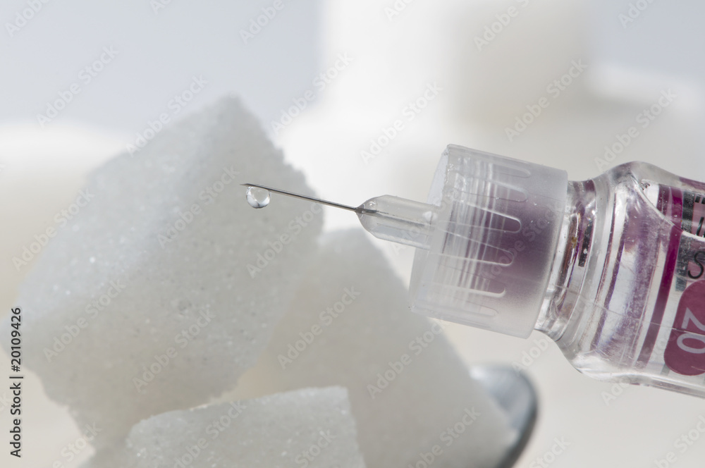 insulin drop on sugar Stock Photo | Adobe Stock