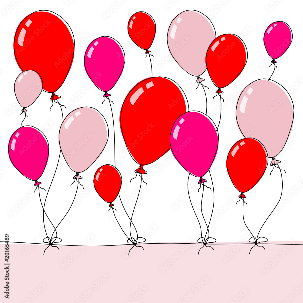 Luftballons rot Stock Vector | Adobe Stock