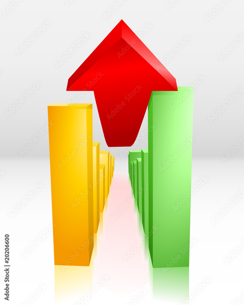 Diagramm Umsatzsteigerung Stock-Vektorgrafik | Adobe Stock