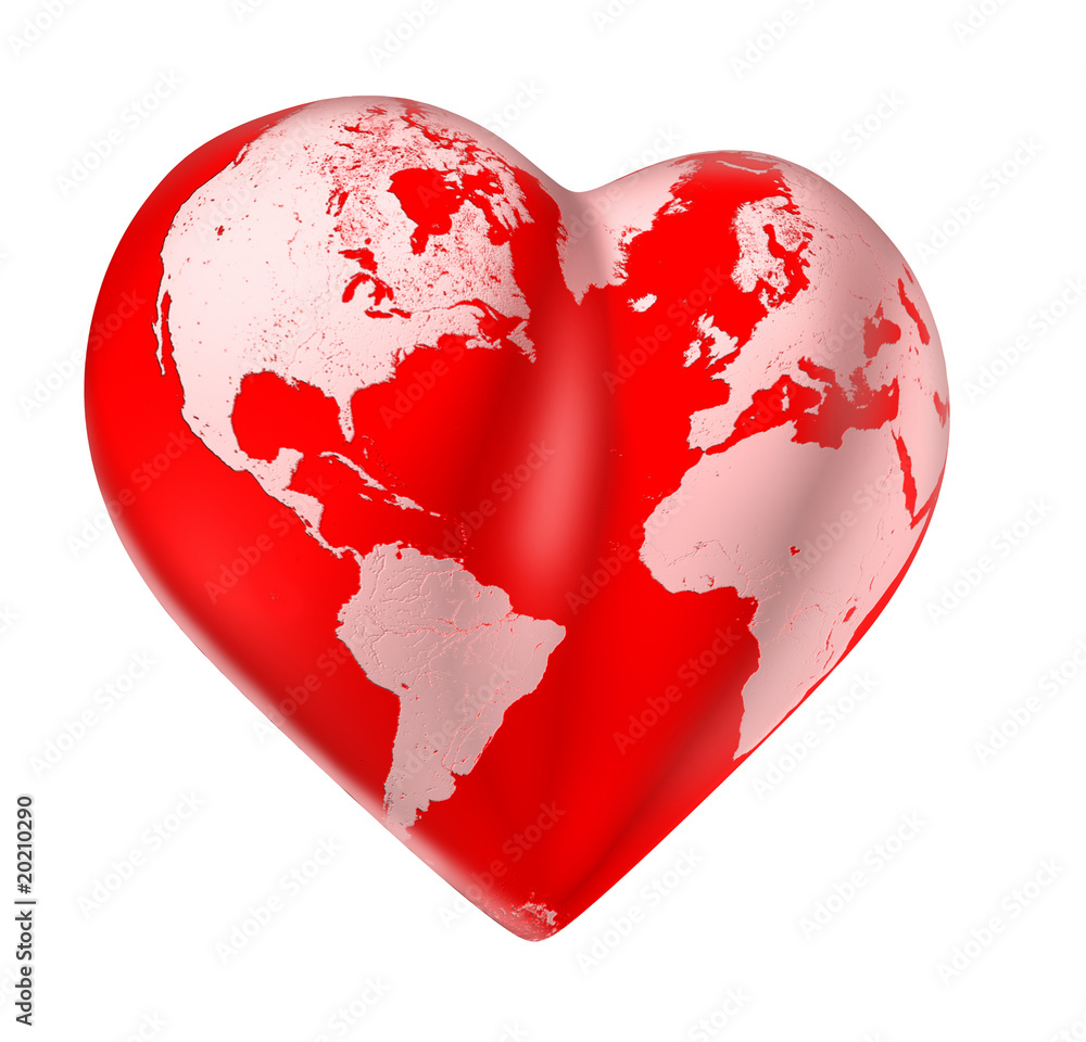 Heart World Map